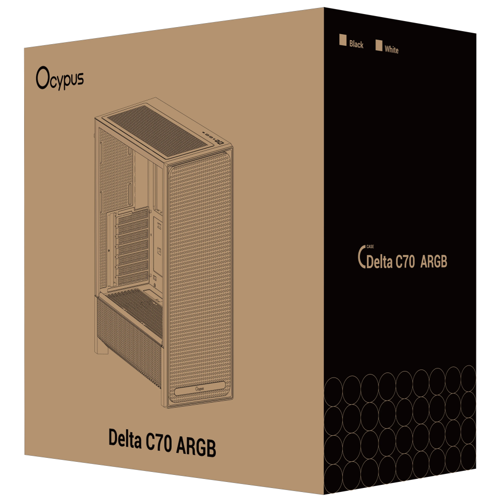 Корпус Ocypus Delta C70 ARGB (Delta-C70-WHG400XX-GL) белый купить по ...