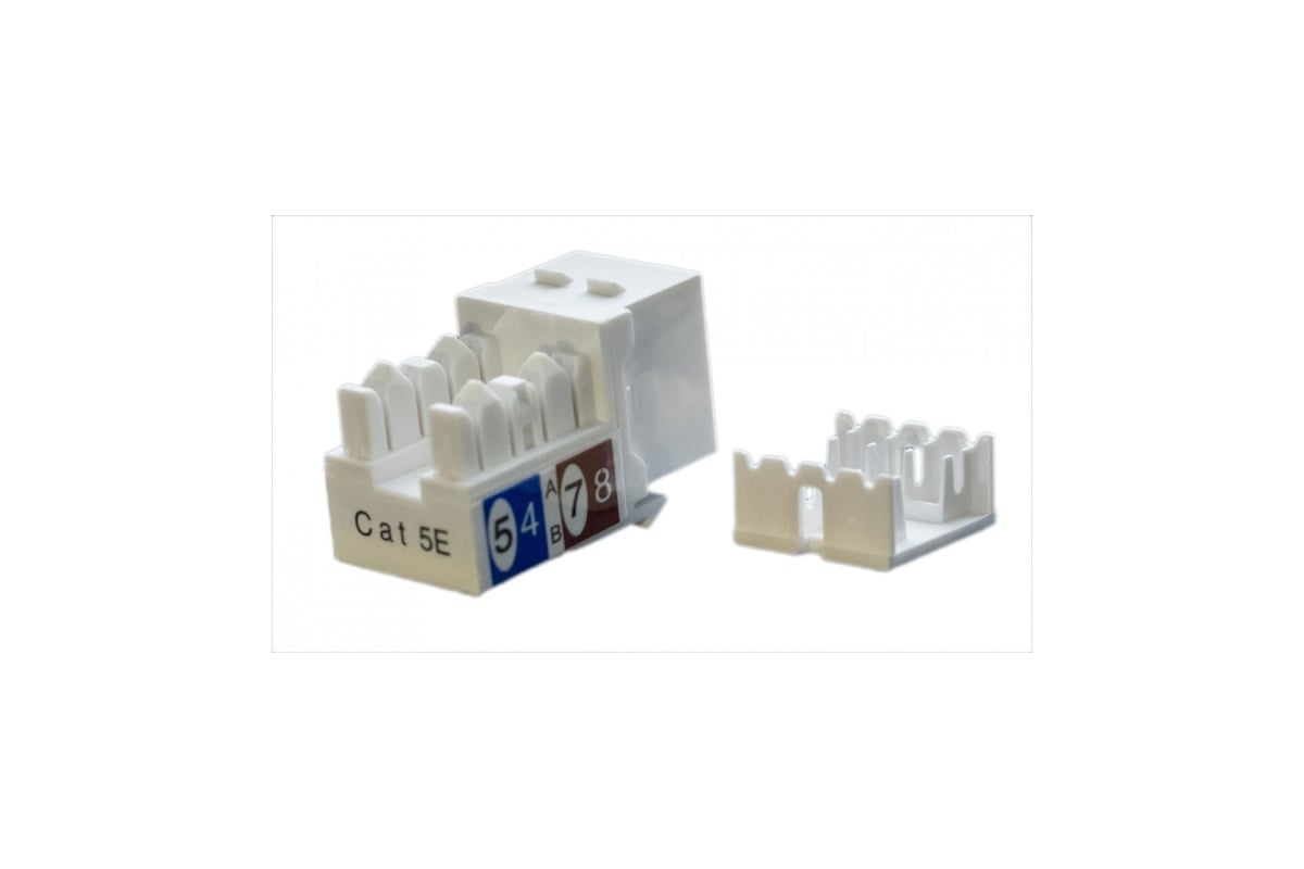 Модуль keystone Hyperline KJ9-8P8C-C5e-90-WH белый купить по низкой ...