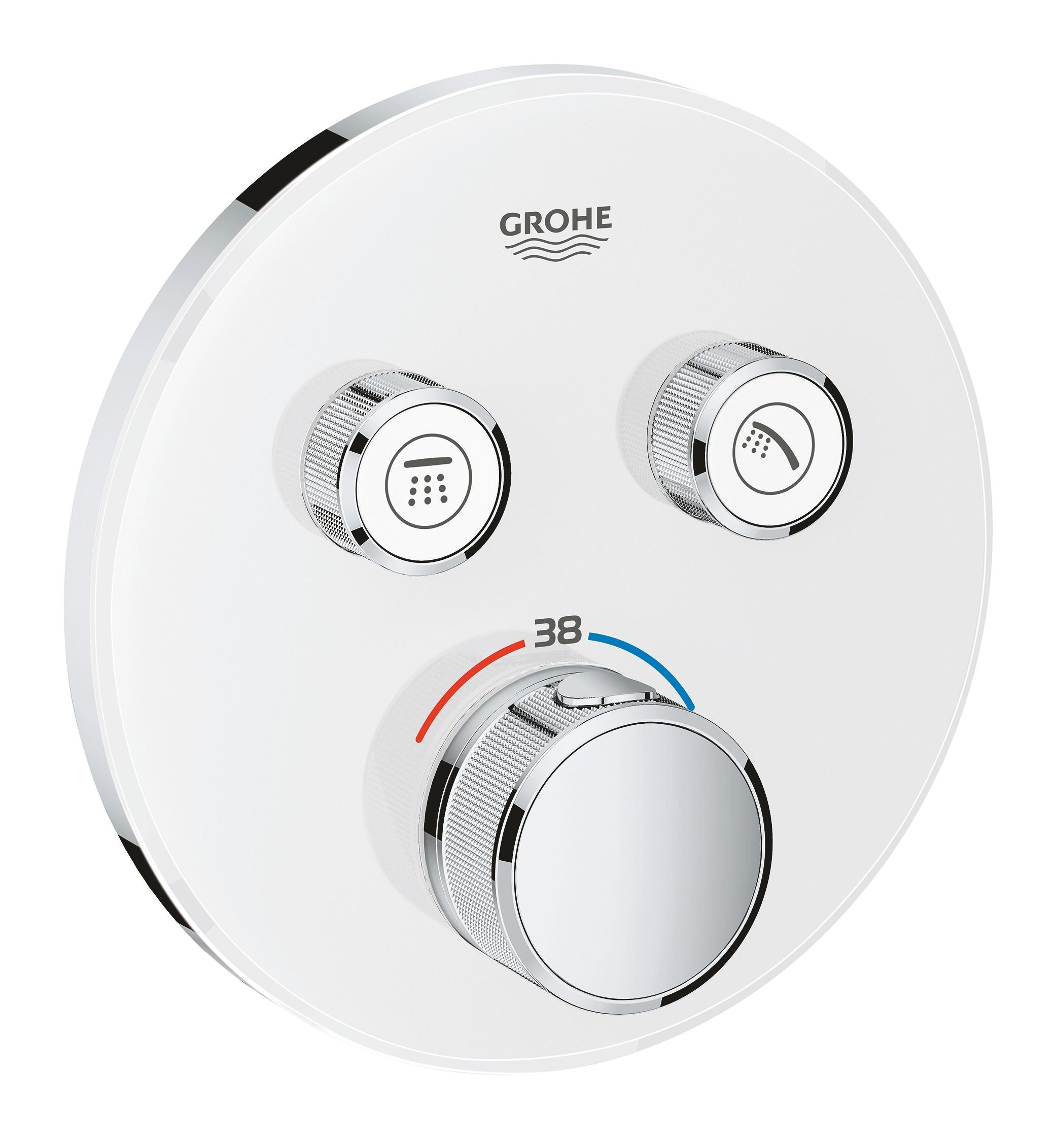 Внешняя часть термостатического смесителя GROHE Grohtherm SmartControl ...